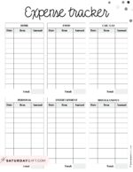 Expense Tracker Printable - 26 cute & Free Spending Logs