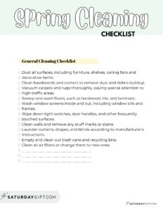 Spring Cleaning Checklist - Complete Guide for a Sparkling Home ...