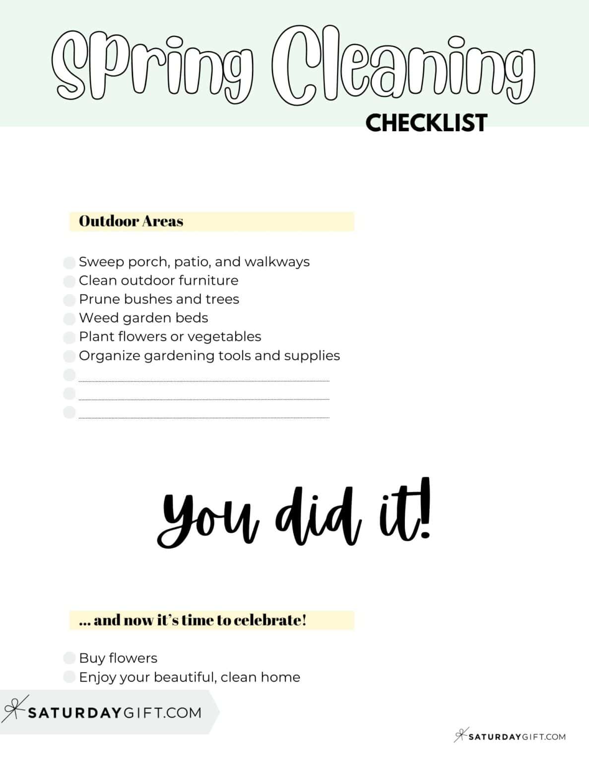 Spring Cleaning Checklist - Complete Guide for a Sparkling Home ...
