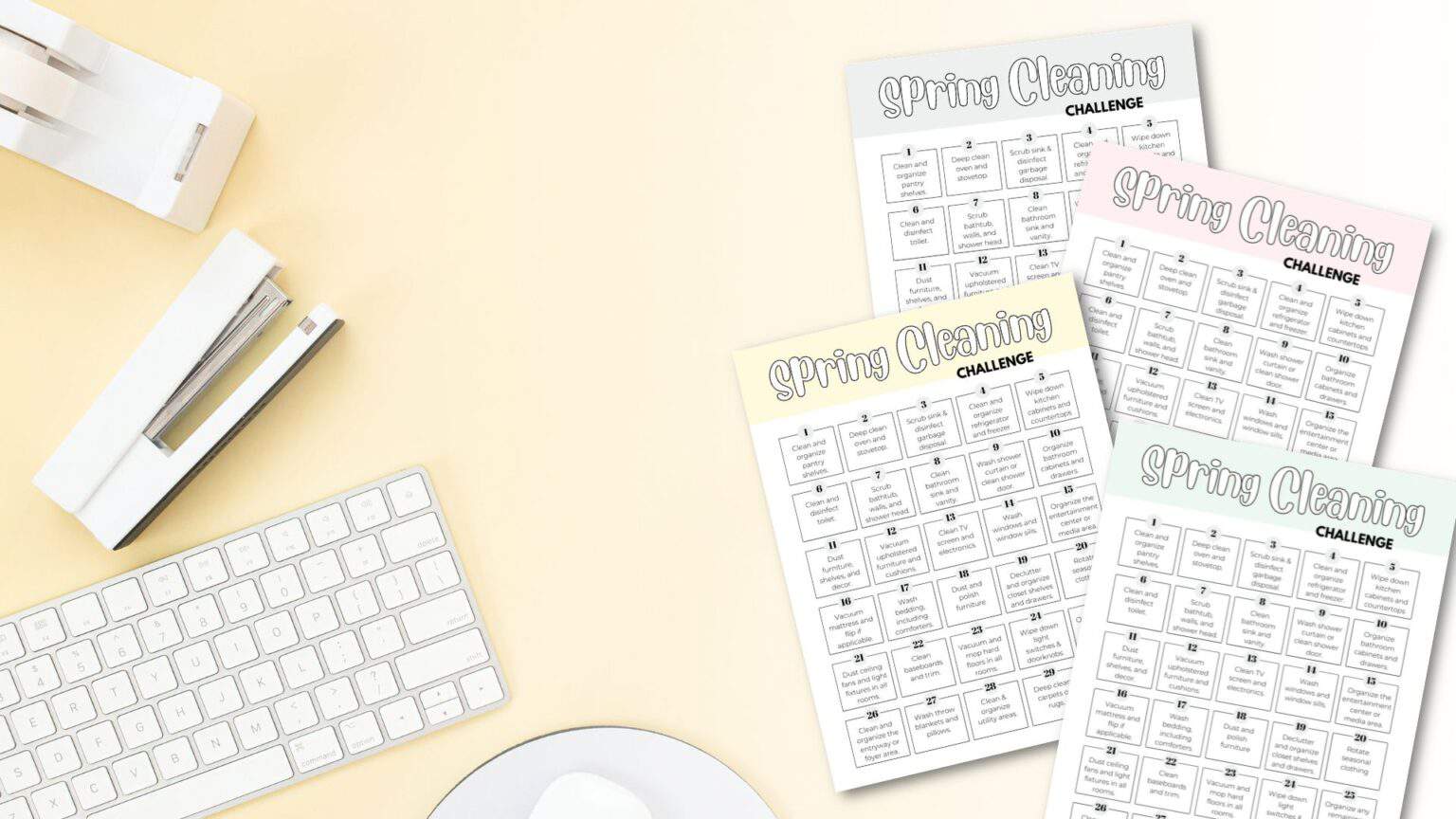 30-Day Spring Cleaning Challenge + Printable - SaturdayGift