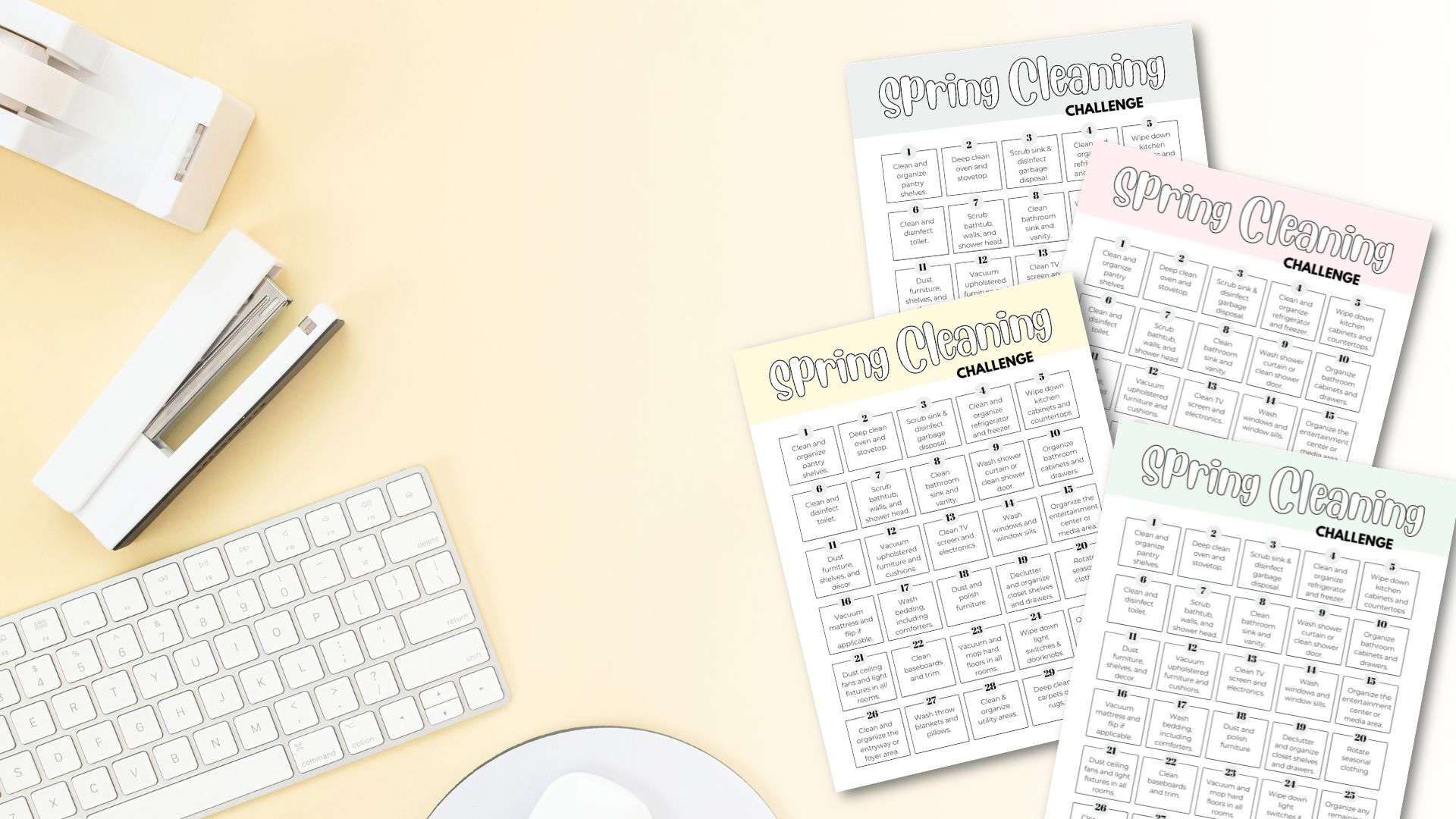 30-Day Spring Cleaning Challenge + Printable - SaturdayGift