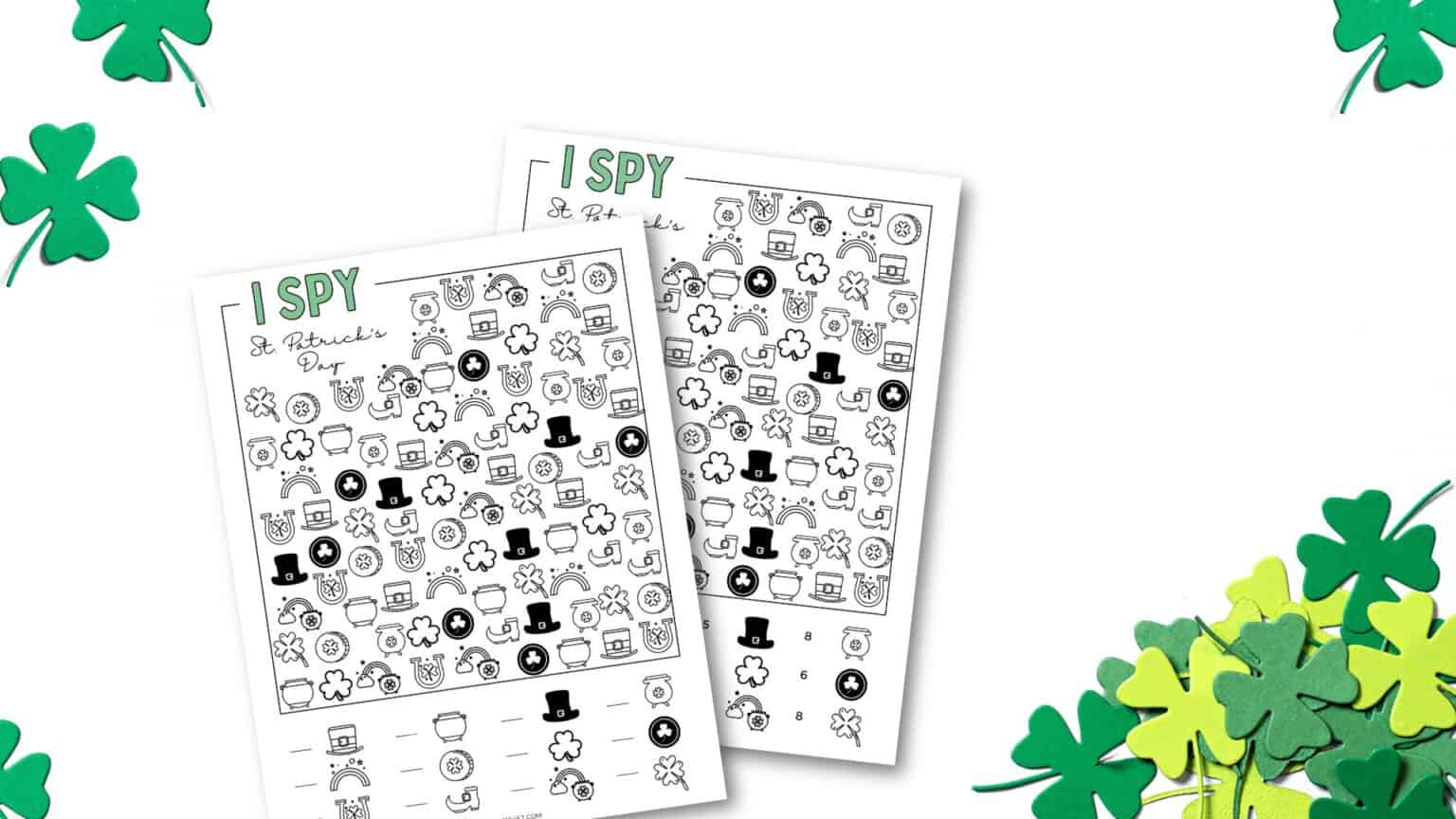 St. Patrick's Day I Spy printable - Cute & Free | SaturdayGift