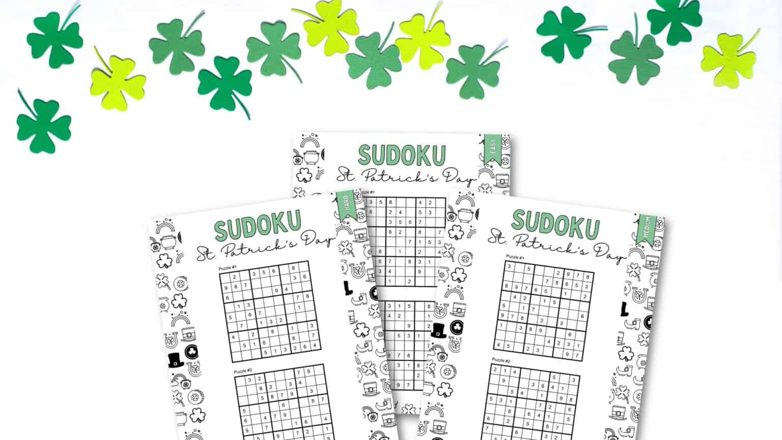 St. Patrick's Day Sudoku Puzzles - Cute & Free Printables | SaturdayGift