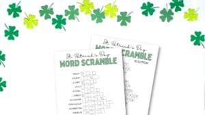 St. Patrick's Day Word Scramble - Cute & Free Printable | SaturdayGift