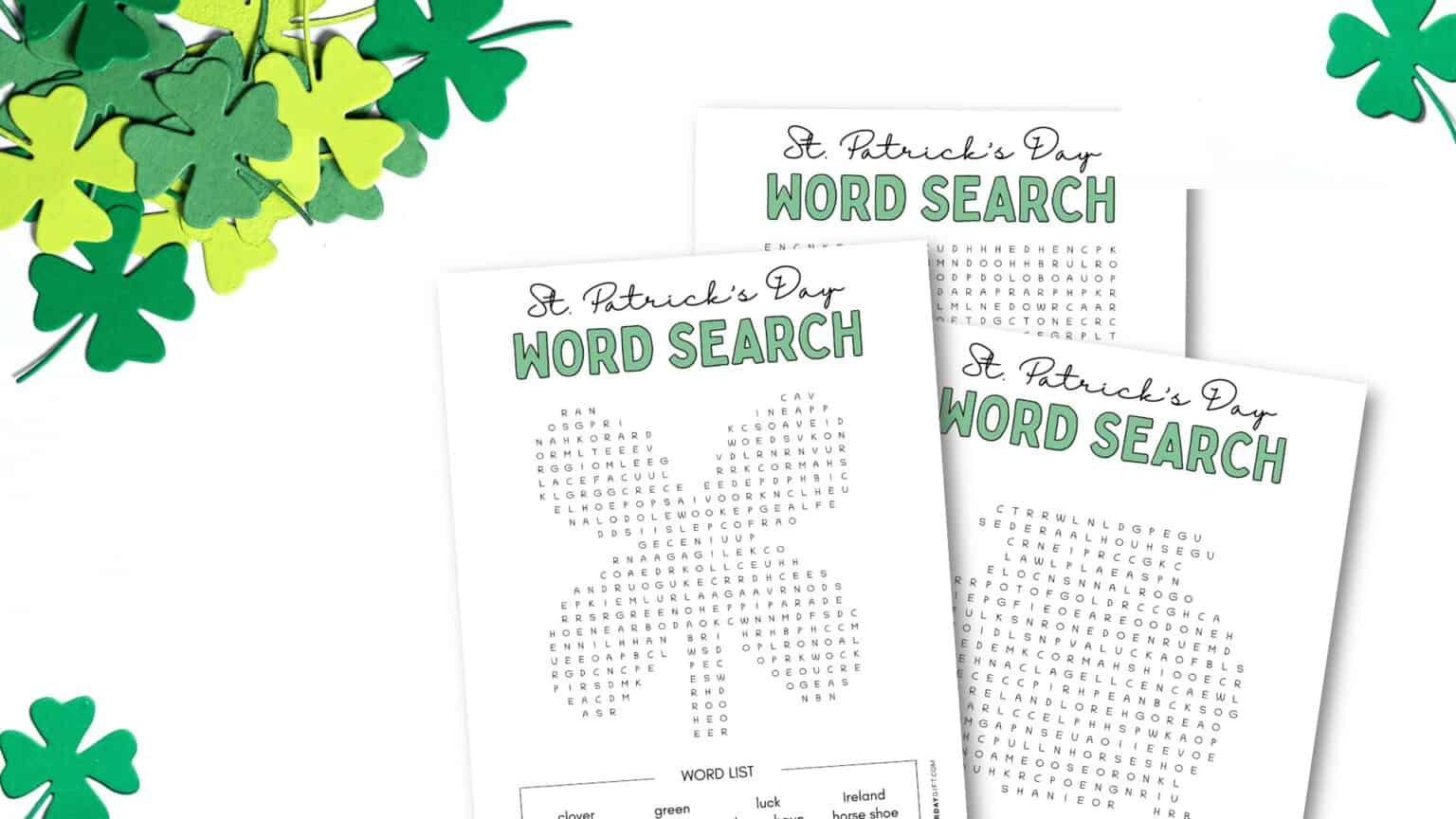 St. Patrick's Day Word Search - Cute & Free Printables | SaturdayGift