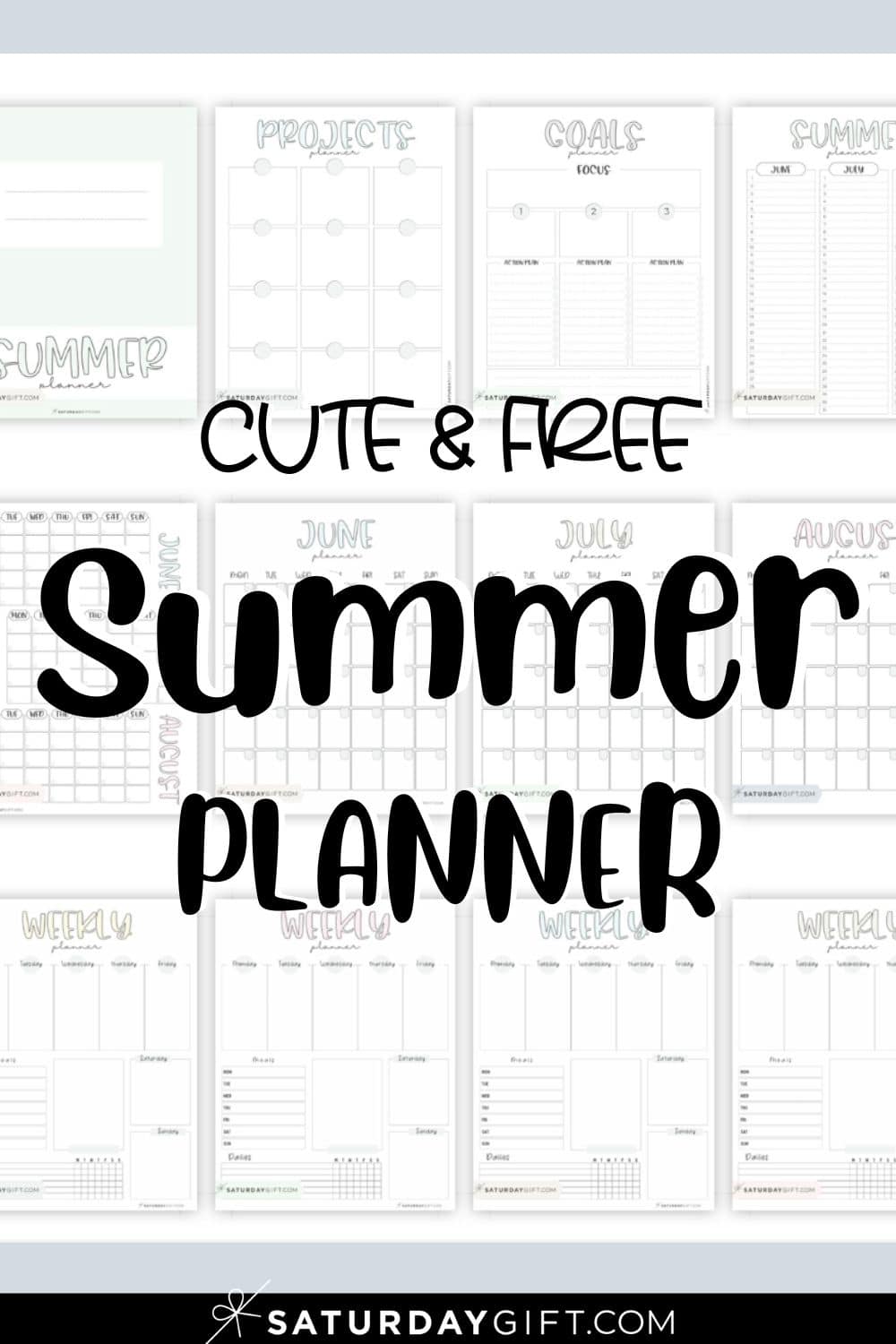 Summer Planner - 21 Cute & Free Printables