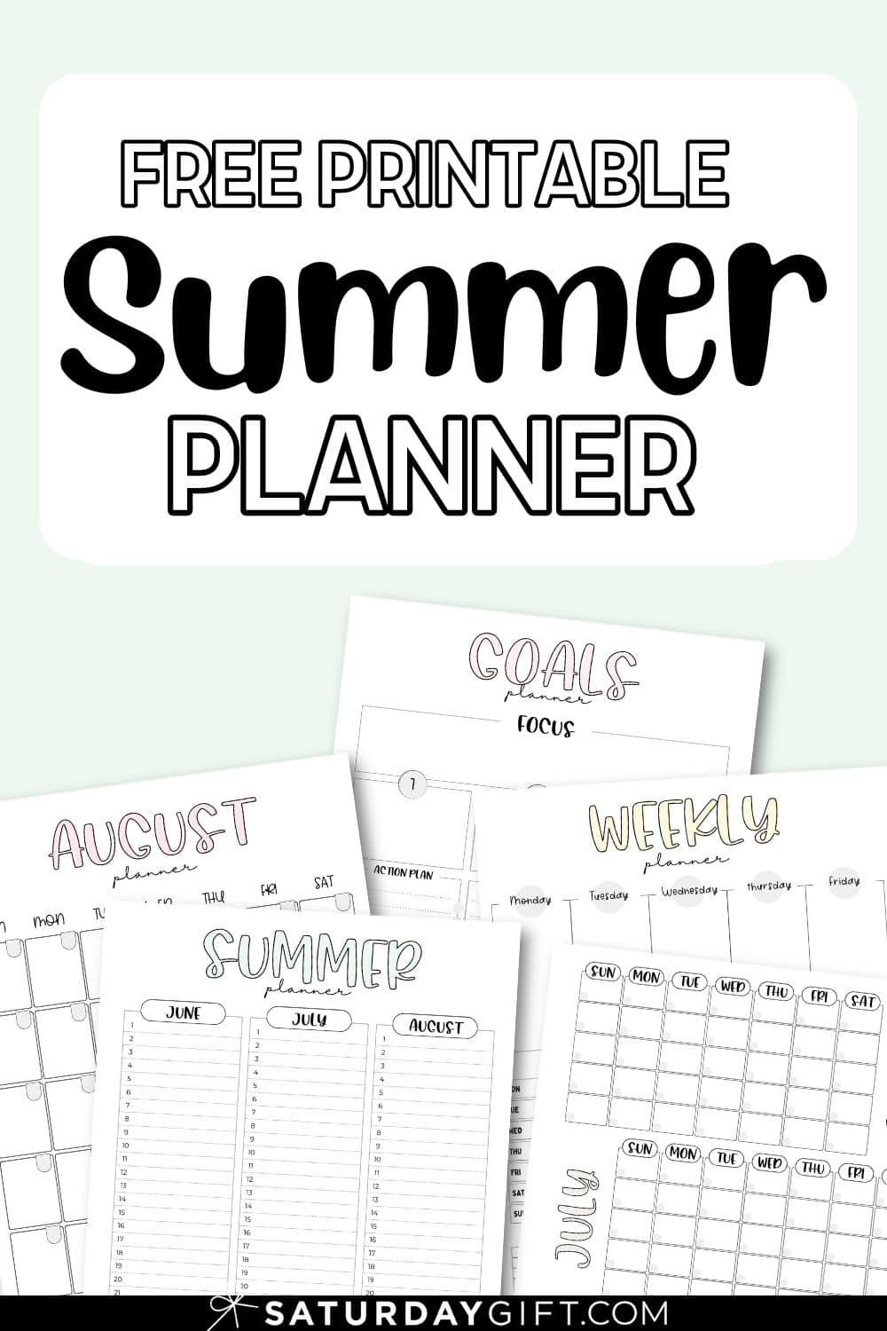 Summer Planner - 21 Cute & Free Printables