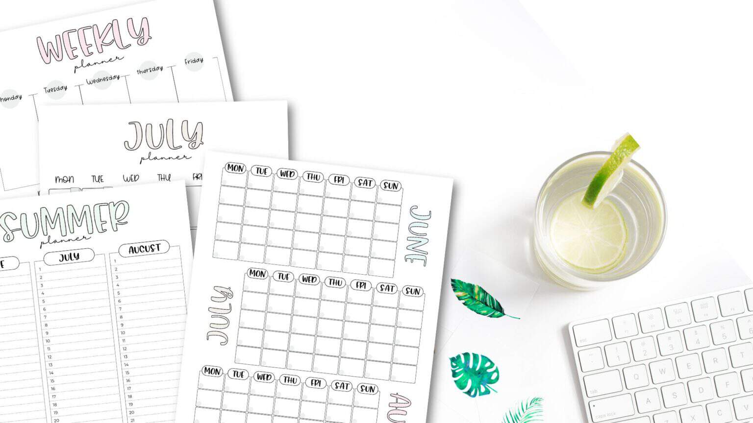 Summer Planner - 21 Cute & Free Printables