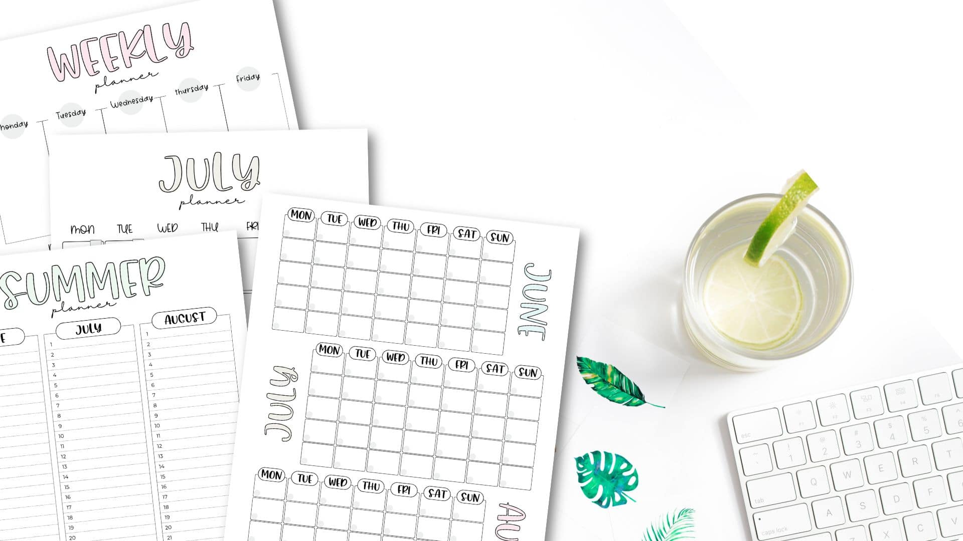 Summer Planner - 21 Cute & Free Printables