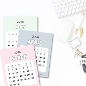 Colorful Calendar 2026 - Adorable Free Printables