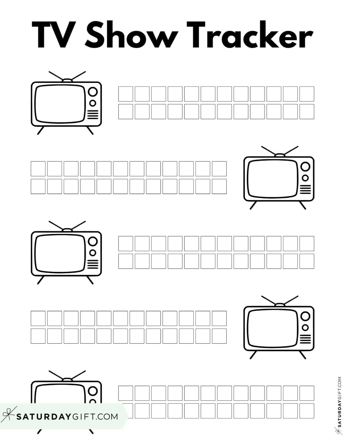 TV Show Tracker Templates — 23 Cute Free Printables