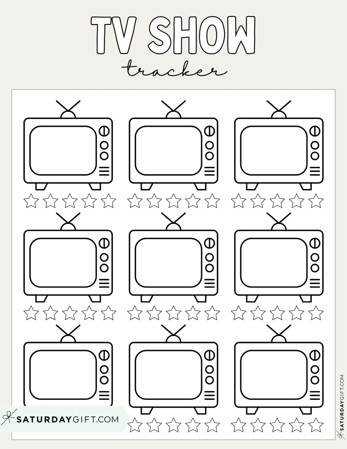 TV Show Tracker Templates — 23 Cute Free Printables