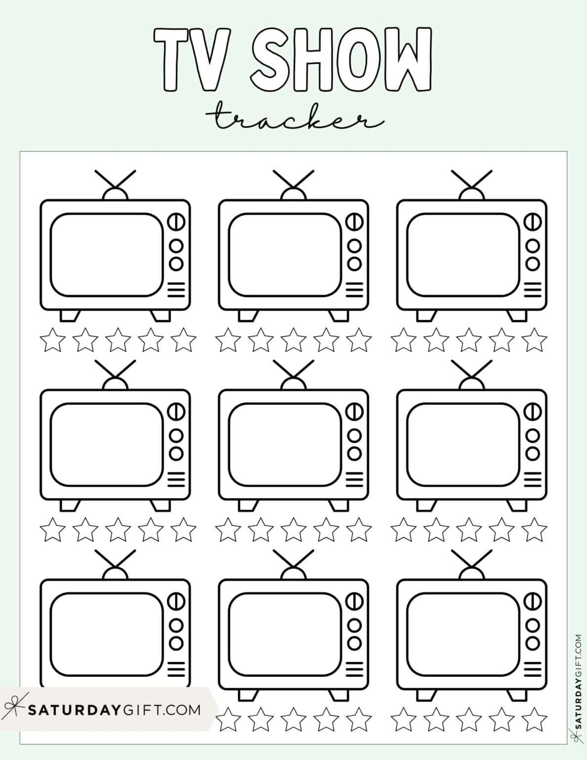 TV Show Tracker Templates — 23 Cute Free Printables