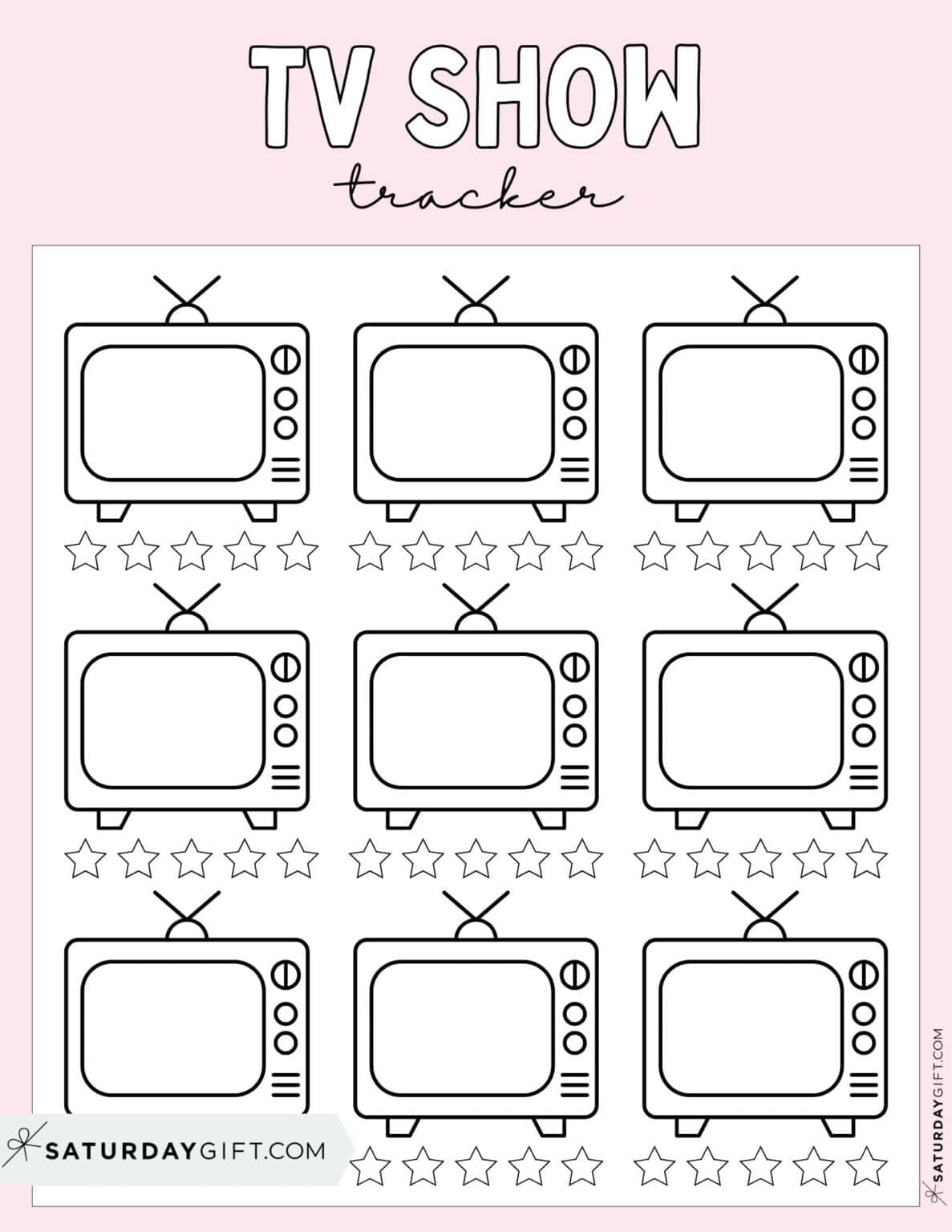 TV Show Tracker Templates — 23 Cute Free Printables