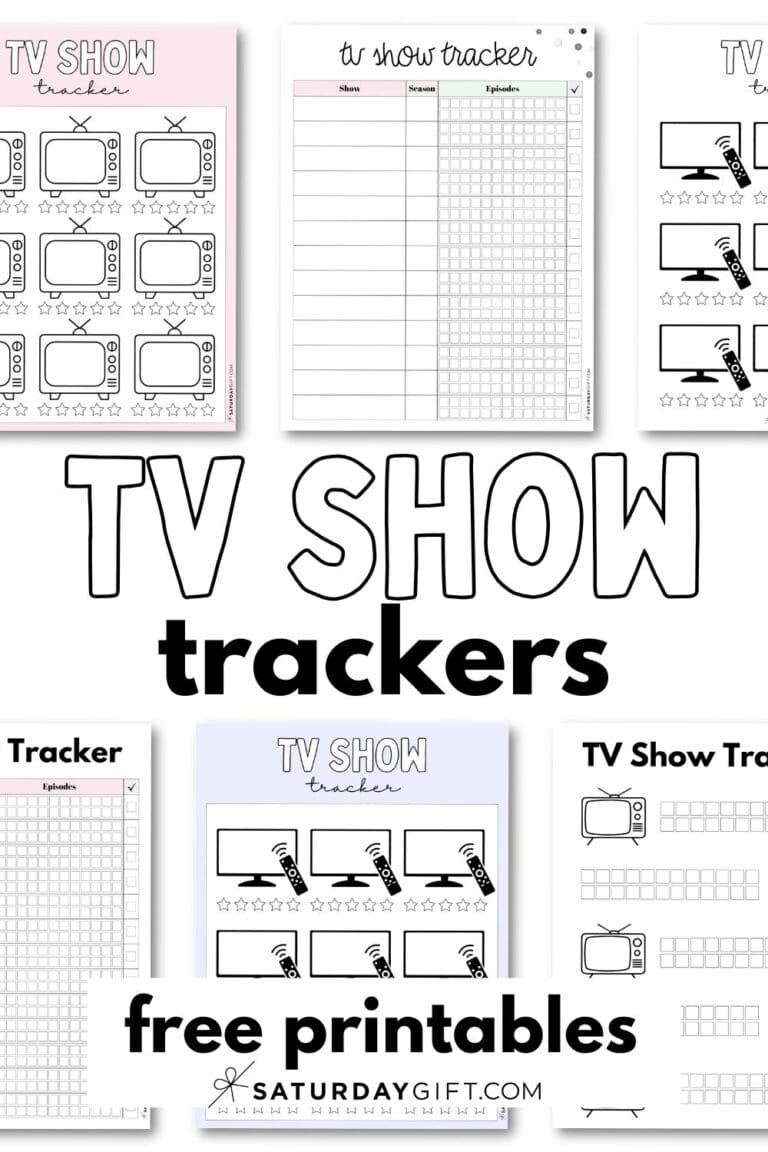 TV Show Tracker Templates — 23 Cute Free Printables