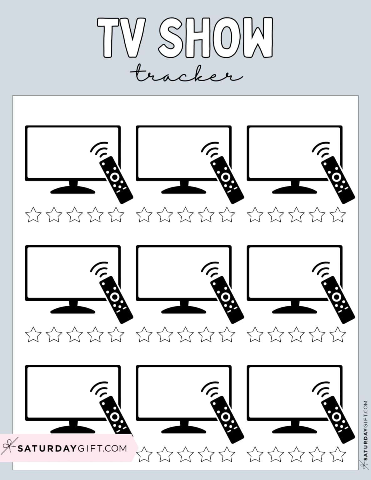 TV Show Tracker Templates — 23 Cute Free Printables