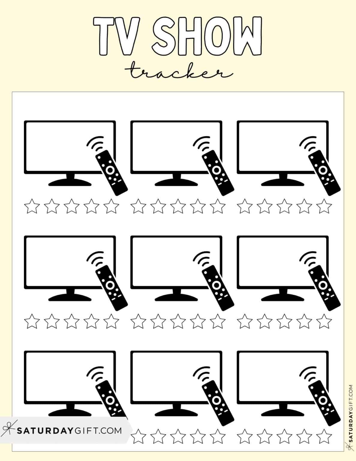TV Show Tracker Templates — 23 Cute Free Printables