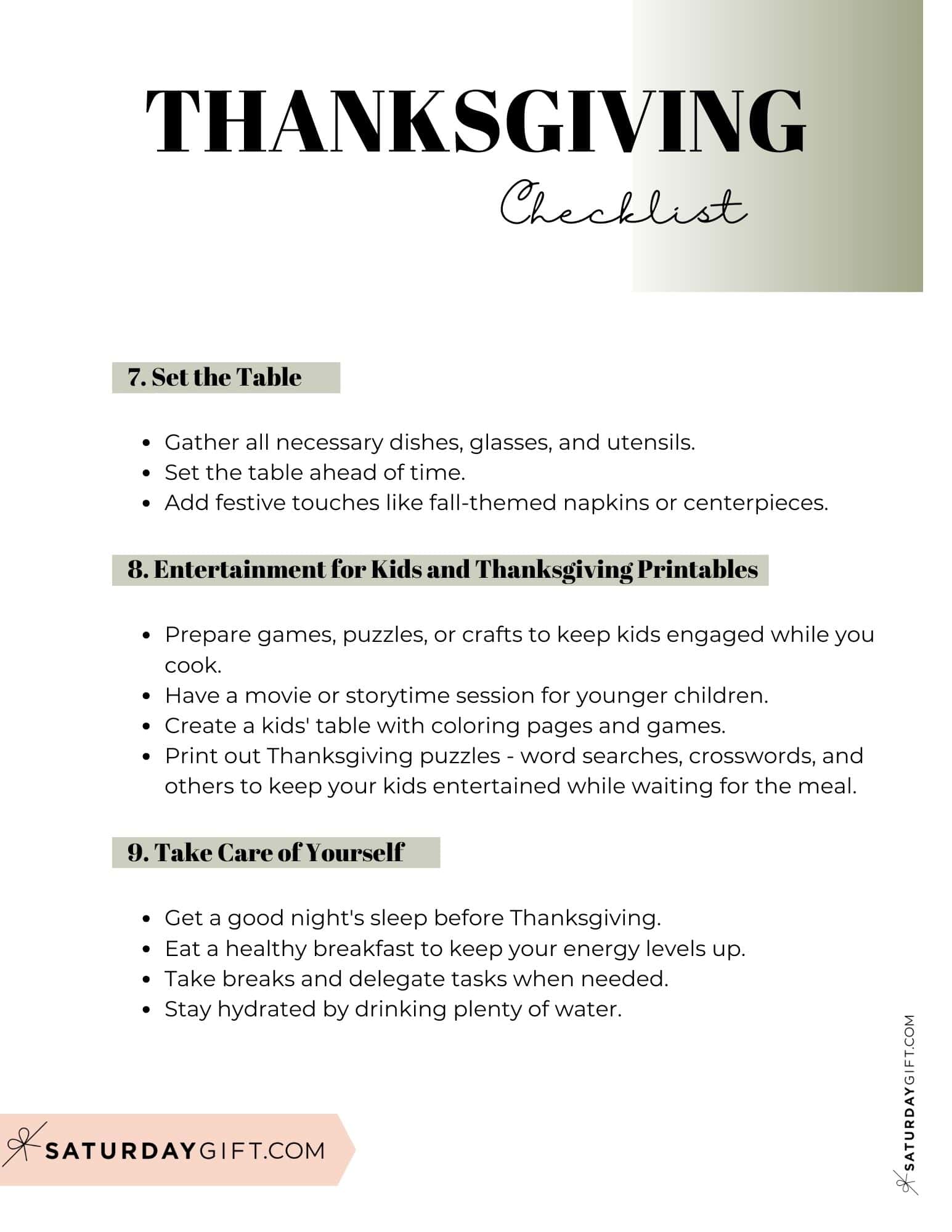 Thanksgiving Checklist: A Stress-Free Guide to Feast of Gratitude ...