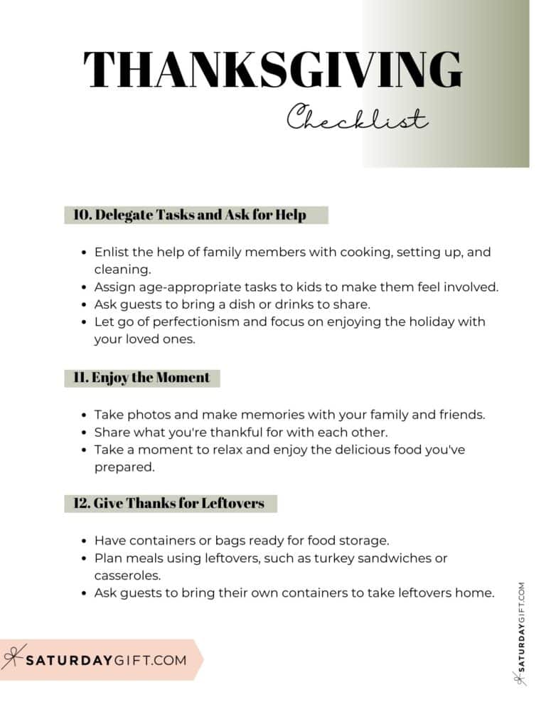 Thanksgiving Checklist: A Stress-Free Guide to Feast of Gratitude ...