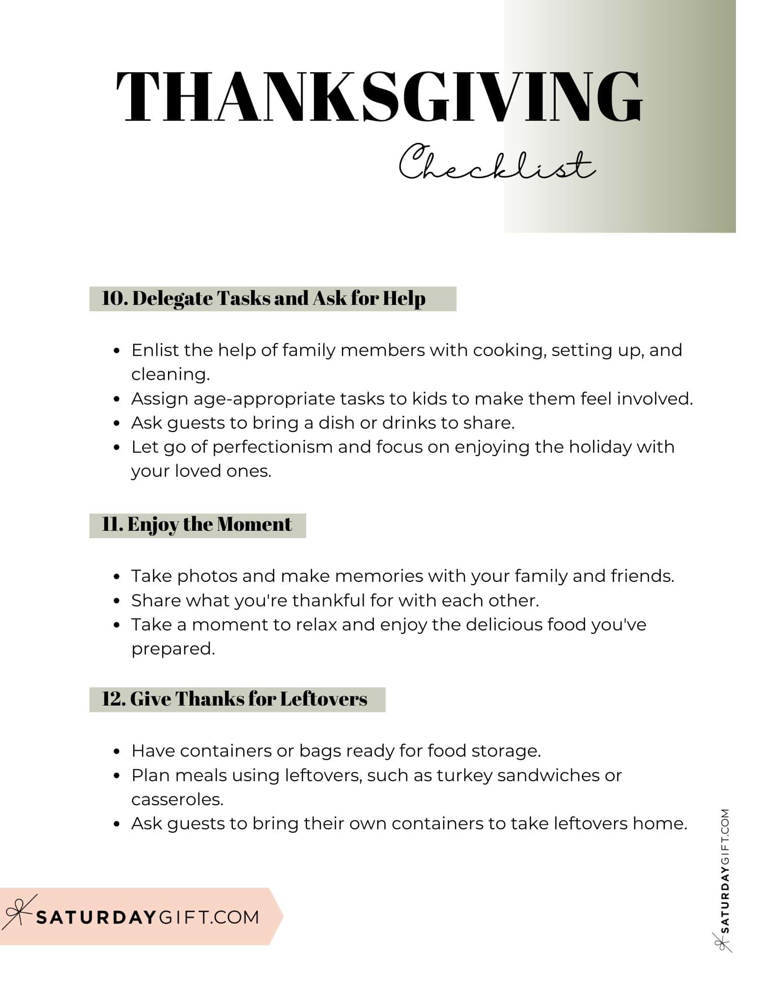 Thanksgiving Checklist: A Stress-Free Guide to Feast of Gratitude ...