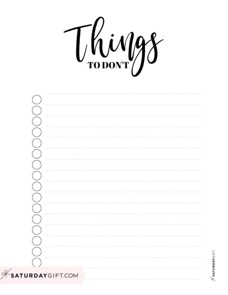 Not To-Do List - What Is It & Why You Should Keep One (+Printables)