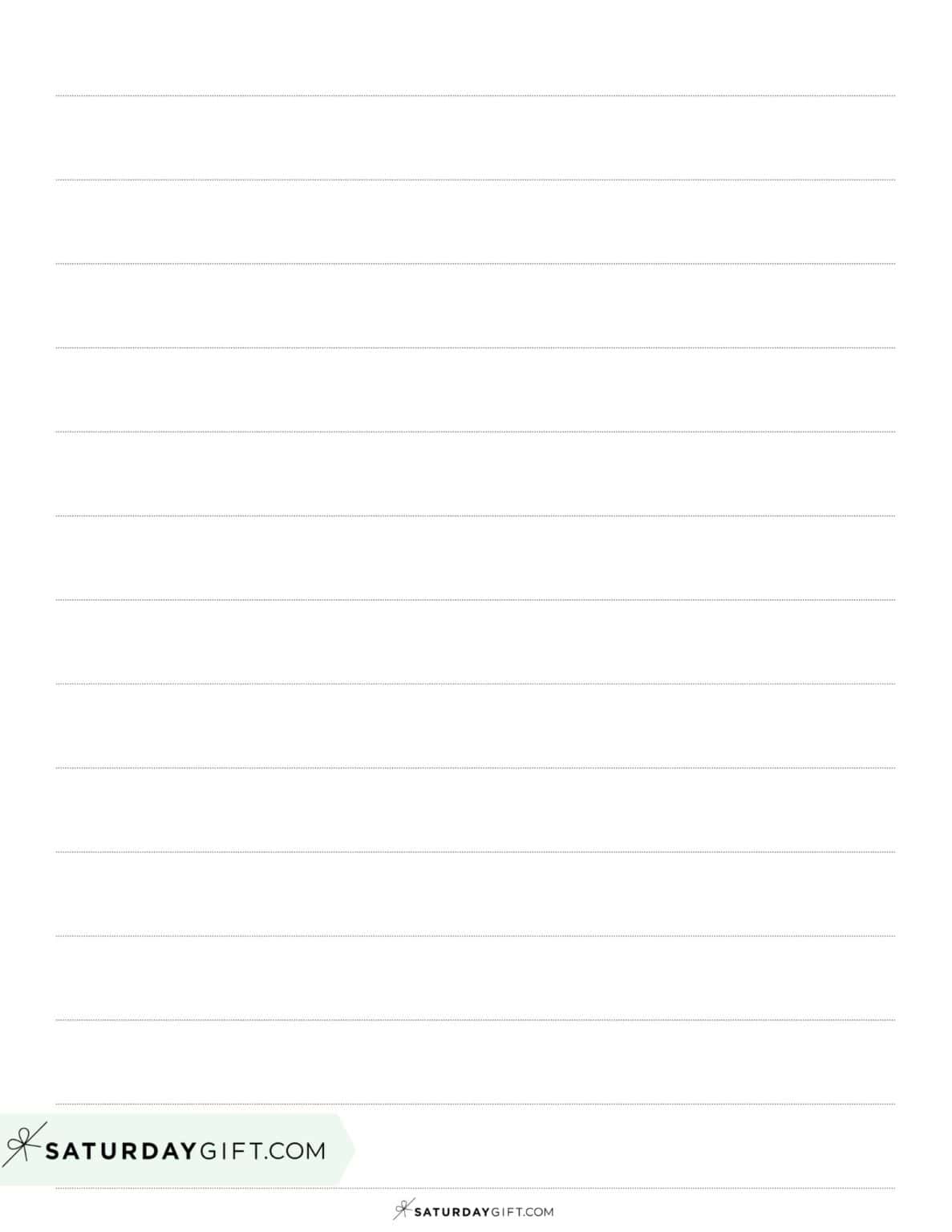 Lined Paper Printable Templates - 38 Free Printables | SaturdayGift
