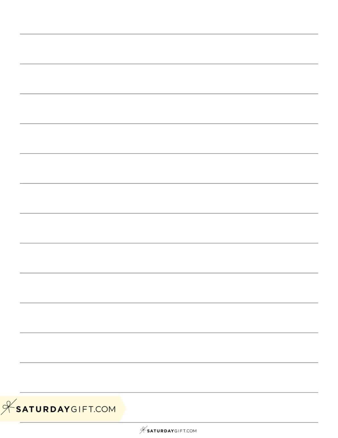 Lined Paper Printable Templates - 38 Free Printables | SaturdayGift