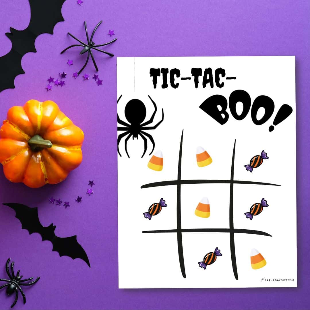 Tic-Tac-BOO! Free Printable Halloween Game