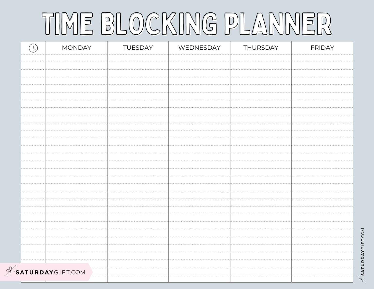 Time Blocking Template – 52 Free Daily & Weekly Time Blocking Printables