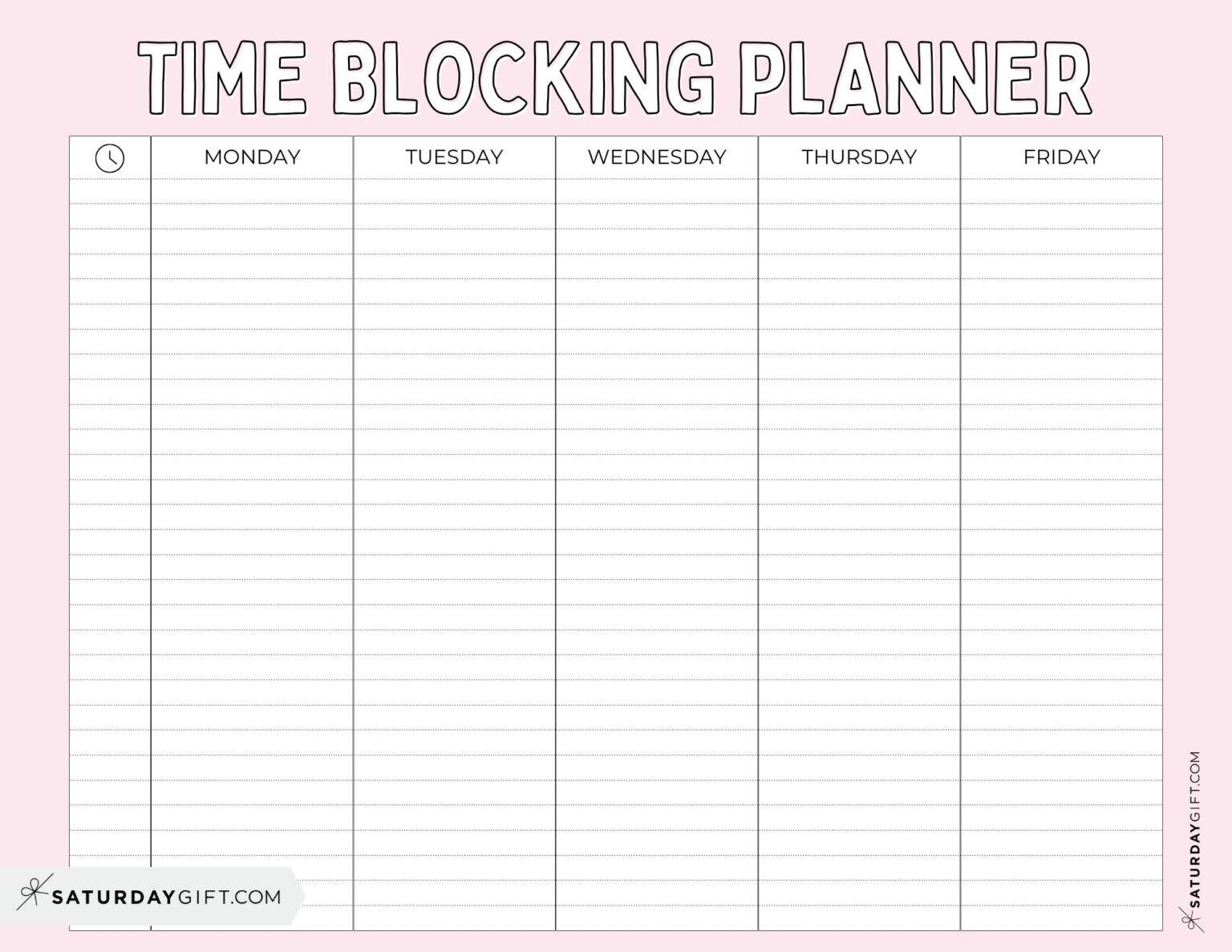 Time Blocking Template – 52 Free Daily & Weekly Time Blocking Printables