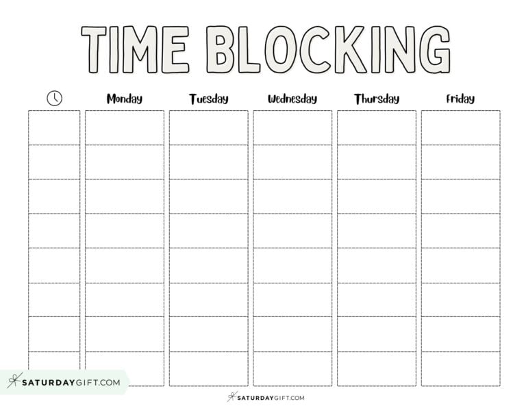 Time Blocking Template – 52 Free Daily & Weekly Time Blocking Printables