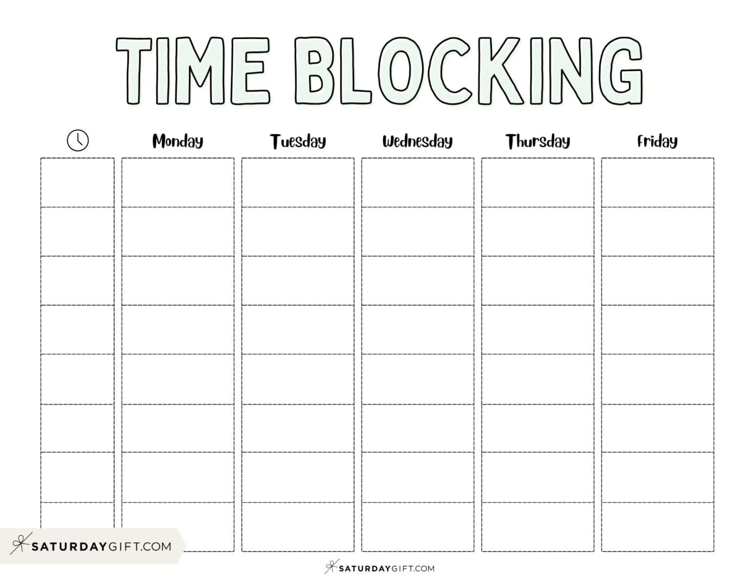 Time Blocking Template – 52 Free Daily & Weekly Time Blocking Printables