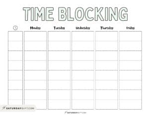 Time Blocking Template – 52 Free Daily & Weekly Time Blocking Printables