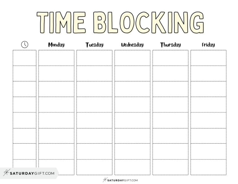 Time Blocking Template – 52 Free Daily & Weekly Time Blocking Printables