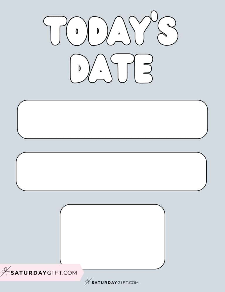 "Today Is" Worksheets - Cute & Free Today's Date Printables