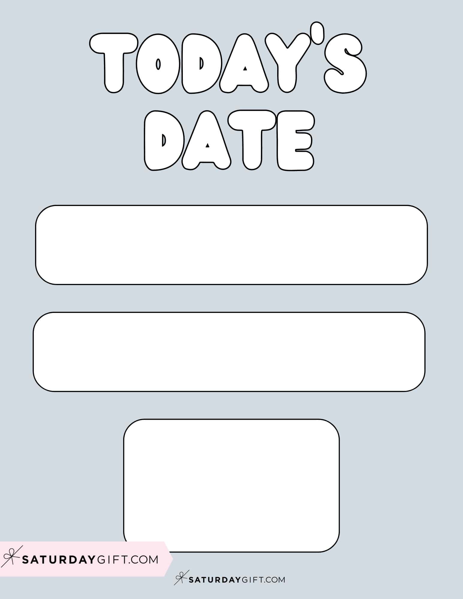 "Today Is" Worksheets - Cute & Free Today's Date Printables