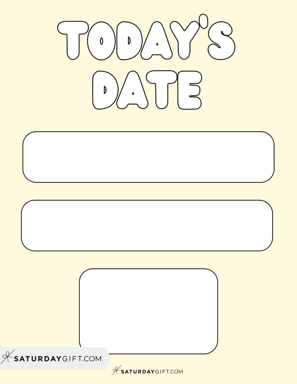 "Today Is" Worksheets - Cute & Free Today's Date Printables
