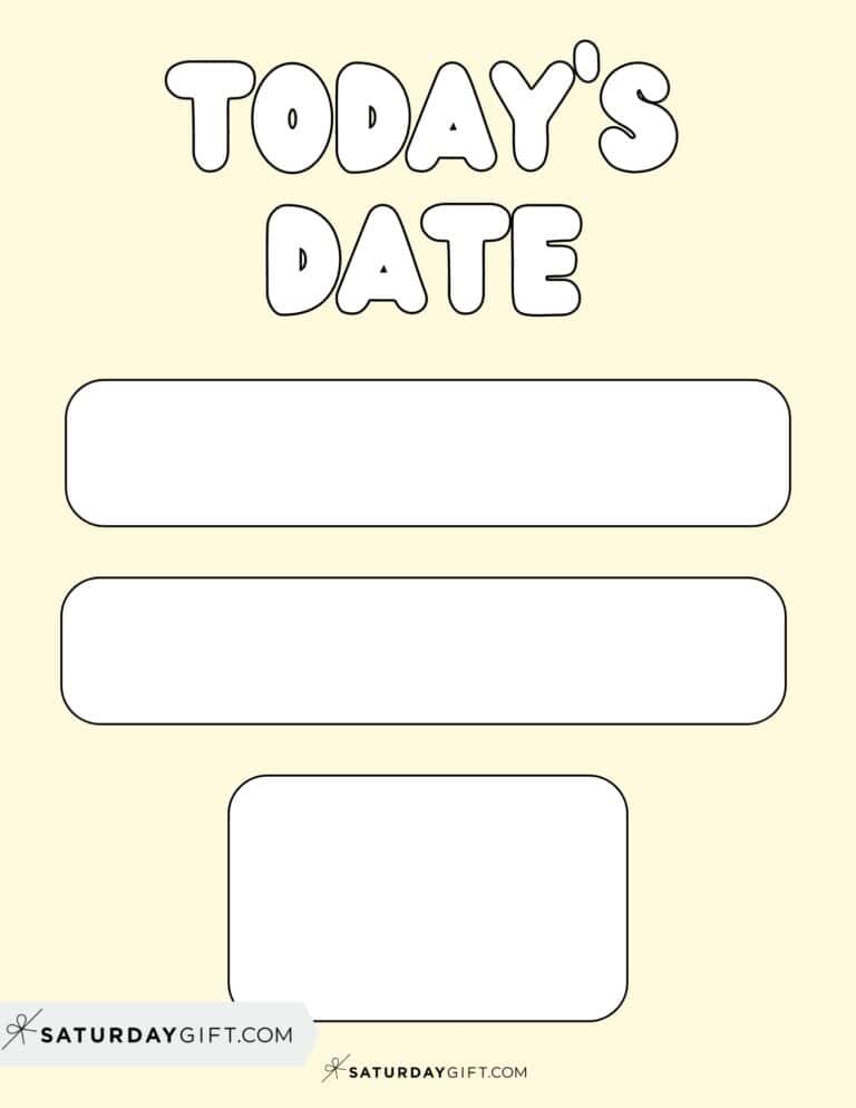 "Today Is" Worksheets - Cute & Free Today's Date Printables