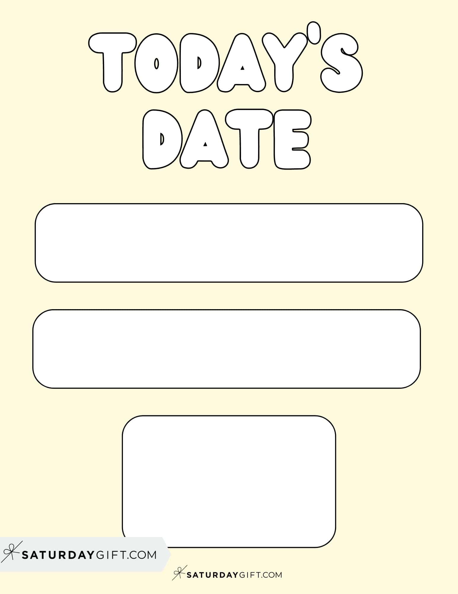 "Today Is" Worksheets - Cute & Free Today's Date Printables