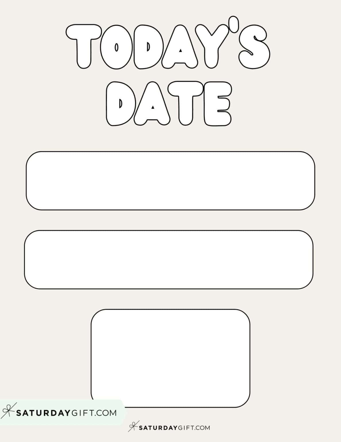 "Today Is" Worksheets - Cute & Free Today's Date Printables