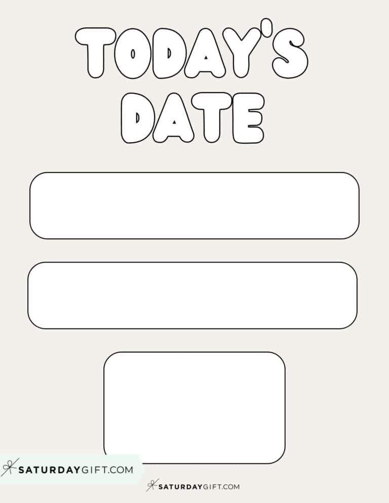 "Today Is" Worksheets - Cute & Free Today's Date Printables