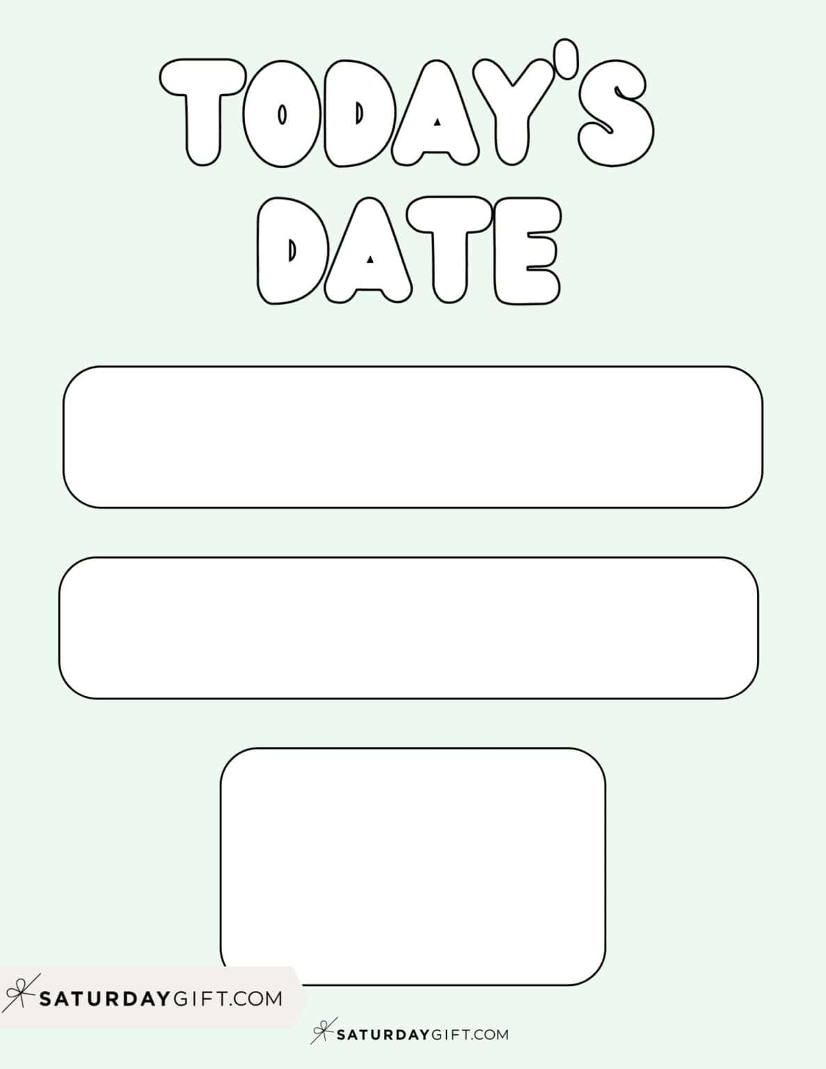 "Today Is" Worksheets - Cute & Free Today's Date Printables