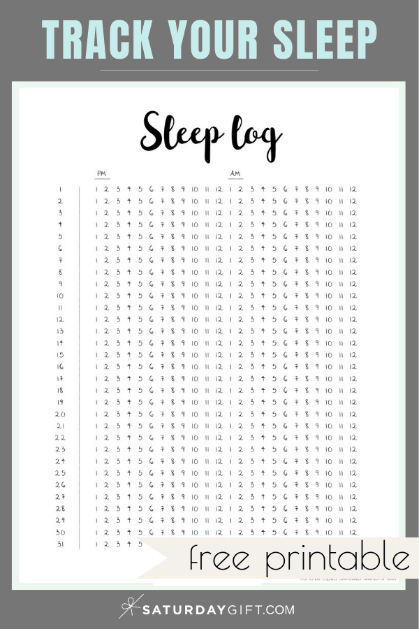 Sleep Log - How To Track Your Sleep with a Sleep Log {+Free printable} Sleep Log - How To Track Your Sleep with a Sleep Log {+Free printable}
