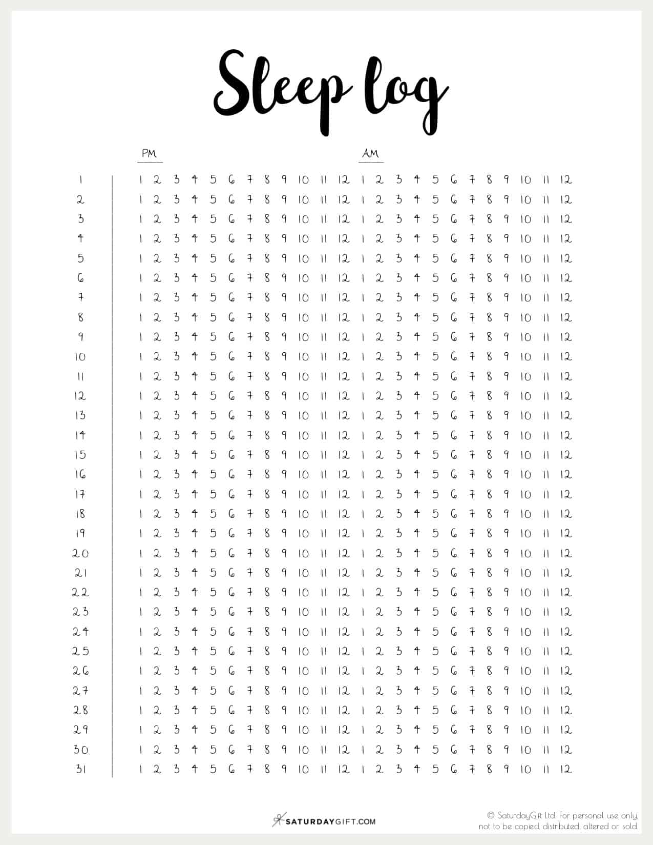 Sleep Log - How To Track Your Sleep with a Sleep Log {+Free printable}