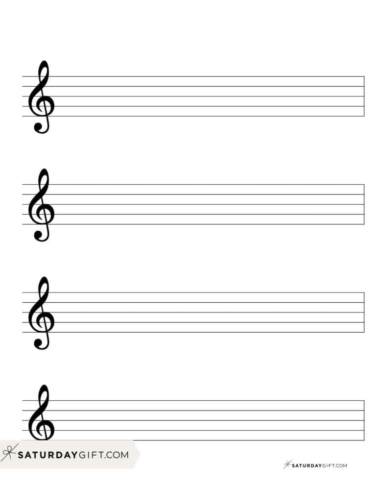 Blank Sheet Music - 100+ Free Printable Staff Paper Templates ...