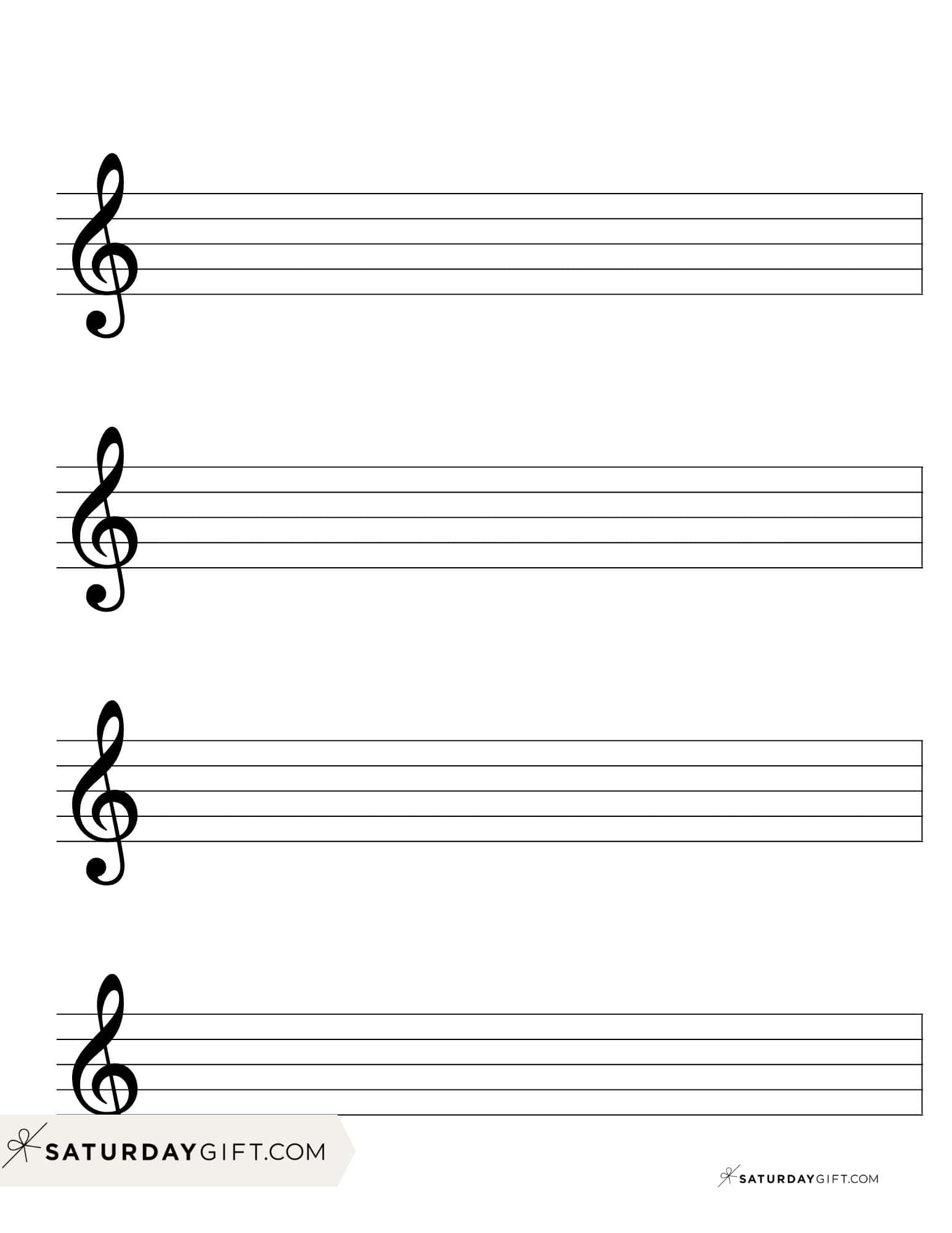 Blank Sheet Music - 100+ Free Printable Staff Paper Templates ...