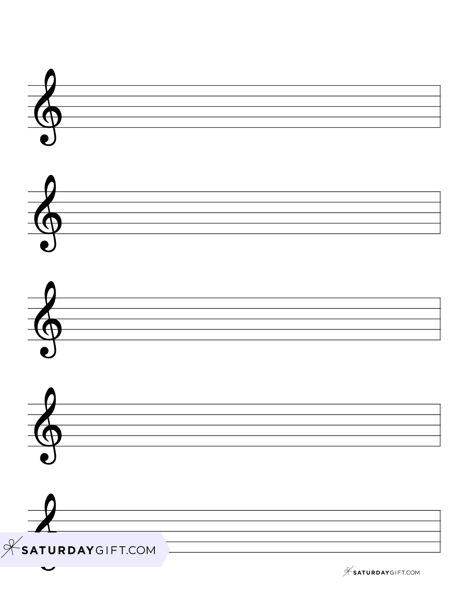Blank Sheet Music - 100+ Free Printable Staff Paper Templates ...