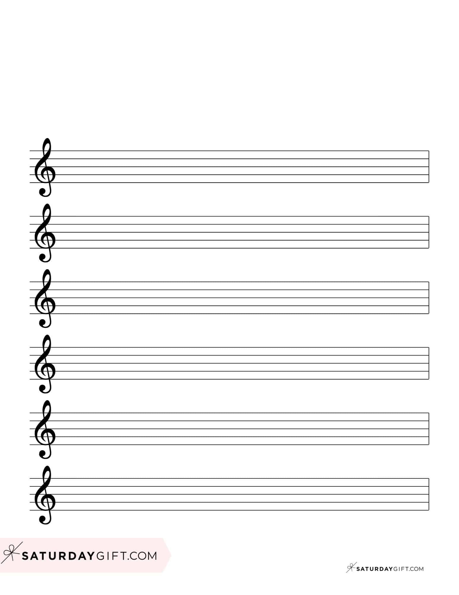 Blank Sheet Music - 100+ Free Printable Staff Paper Templates ...
