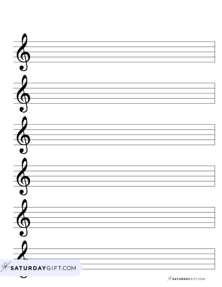 Blank Sheet Music - 100+ Free Printable Staff Paper Templates ...