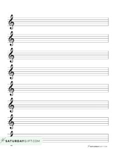 Blank Sheet Music - 100+ Free Printable Staff Paper Templates ...